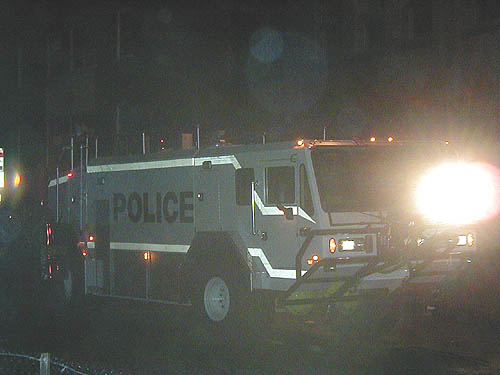 police use water cannon tank in quebec : Indybay
