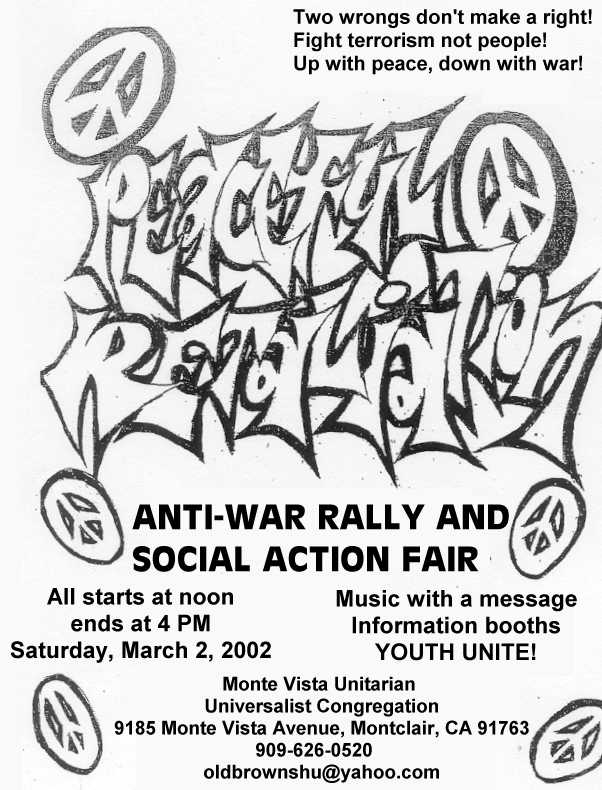 Anti-War Rally and Social Action Fair : Indybay