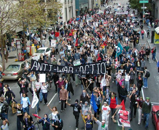 PHOTOS OF O26 ANSWER & ANTI-WAR ACTION MARCHES IN SF : Indybay