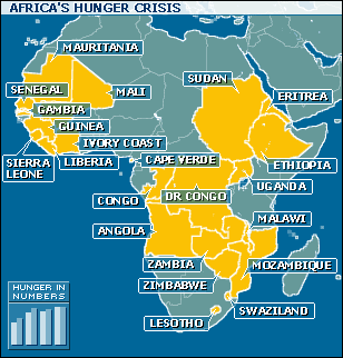 Africa Hunger Map