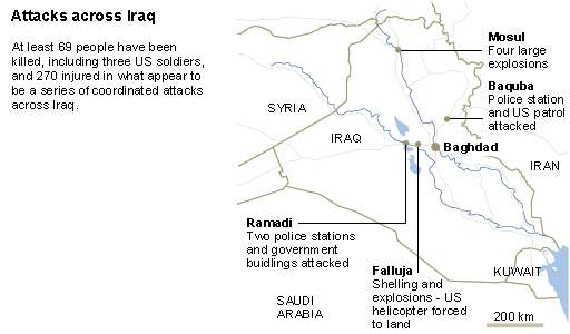 About 75 Die in Rebel Attacks in Five Iraq Cities : Indybay