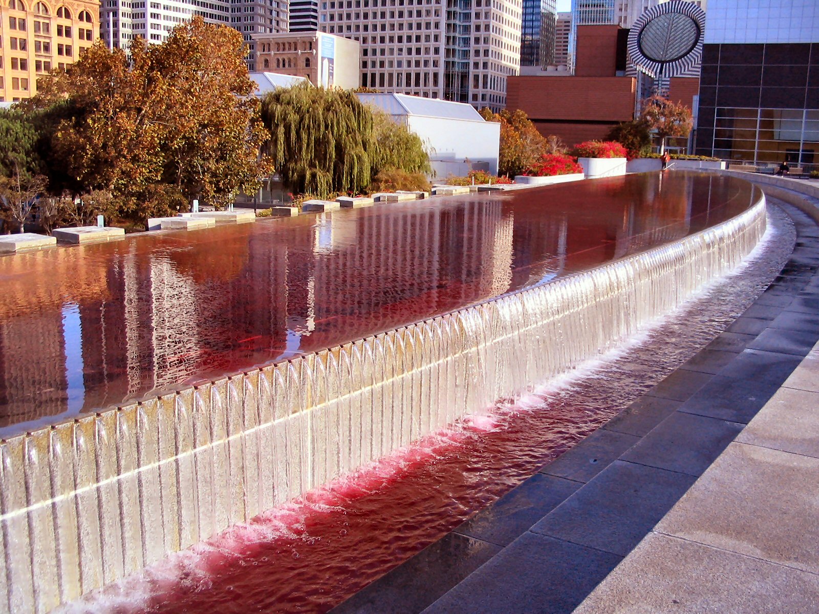 Day After Election Fountains Dyed Red: No More Blood for Oil : Indybay