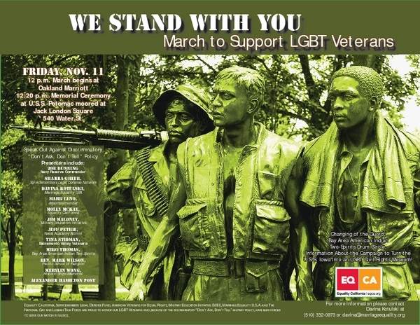 11/11: Veterans Day March to Honor LGBT Vets : Indybay