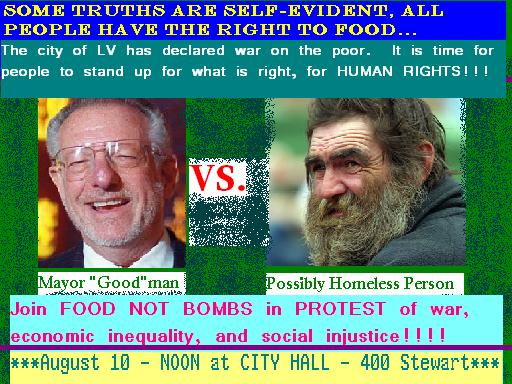 Food Not Bombs Las Vegas Protest Aug 10 : Indybay