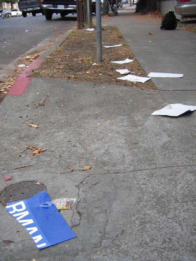 Jason Overman's Election Signs TORN DOWN in District 8 : Indybay