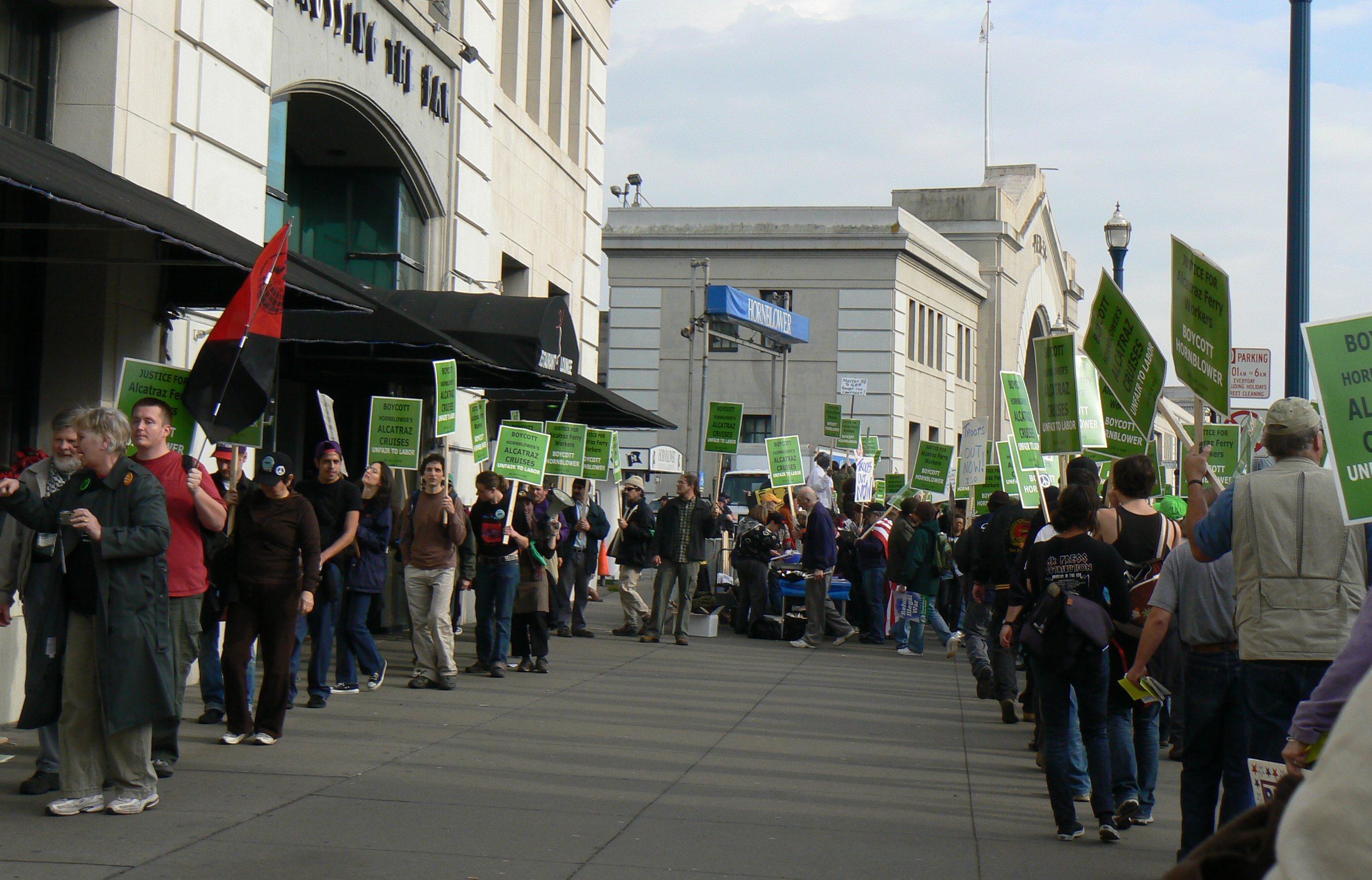 Photos From ILWU Hornblower Solidarity Picket At End Of Anti-War March ...