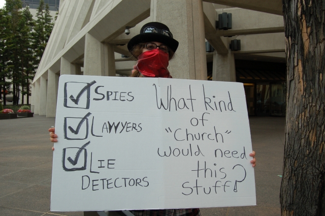 Anonymous protests the Church of Scientology. : Indybay