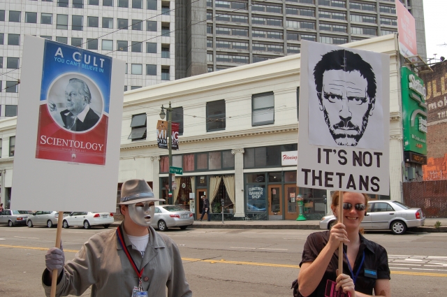 Anonymous protests the Church of Scientology. part 2 : Indybay