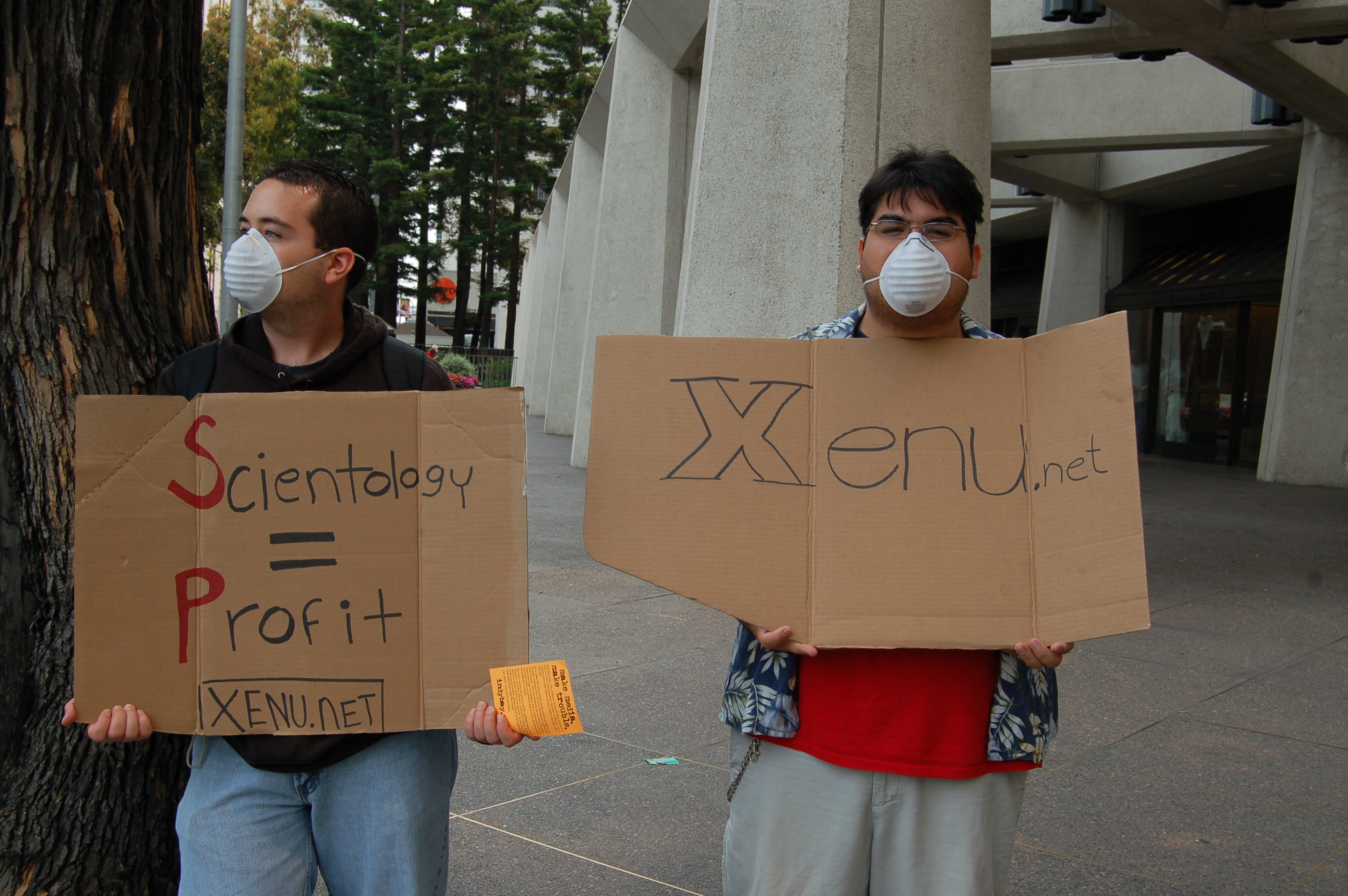 Anonymous protests the Church of Scientology. : Indybay