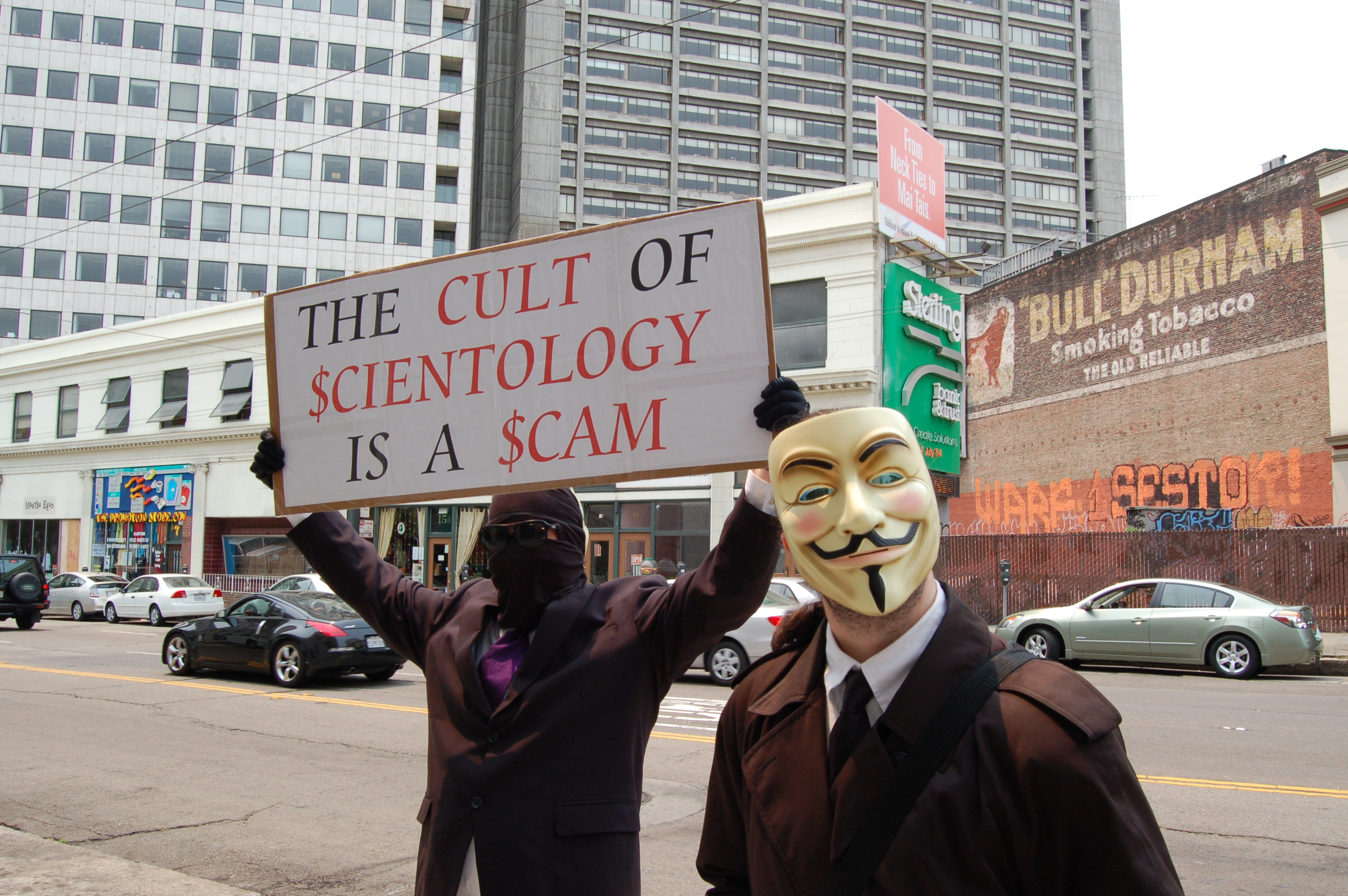Anonymous protests the Church of Scientology. part 2 : Indybay