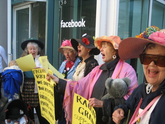 Raging Grannies Return to Facebook HQ : Indybay