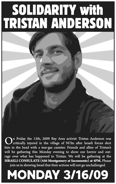 Solidarity w/ Tristan Anderson flyers, posters & pickets signs : Indybay