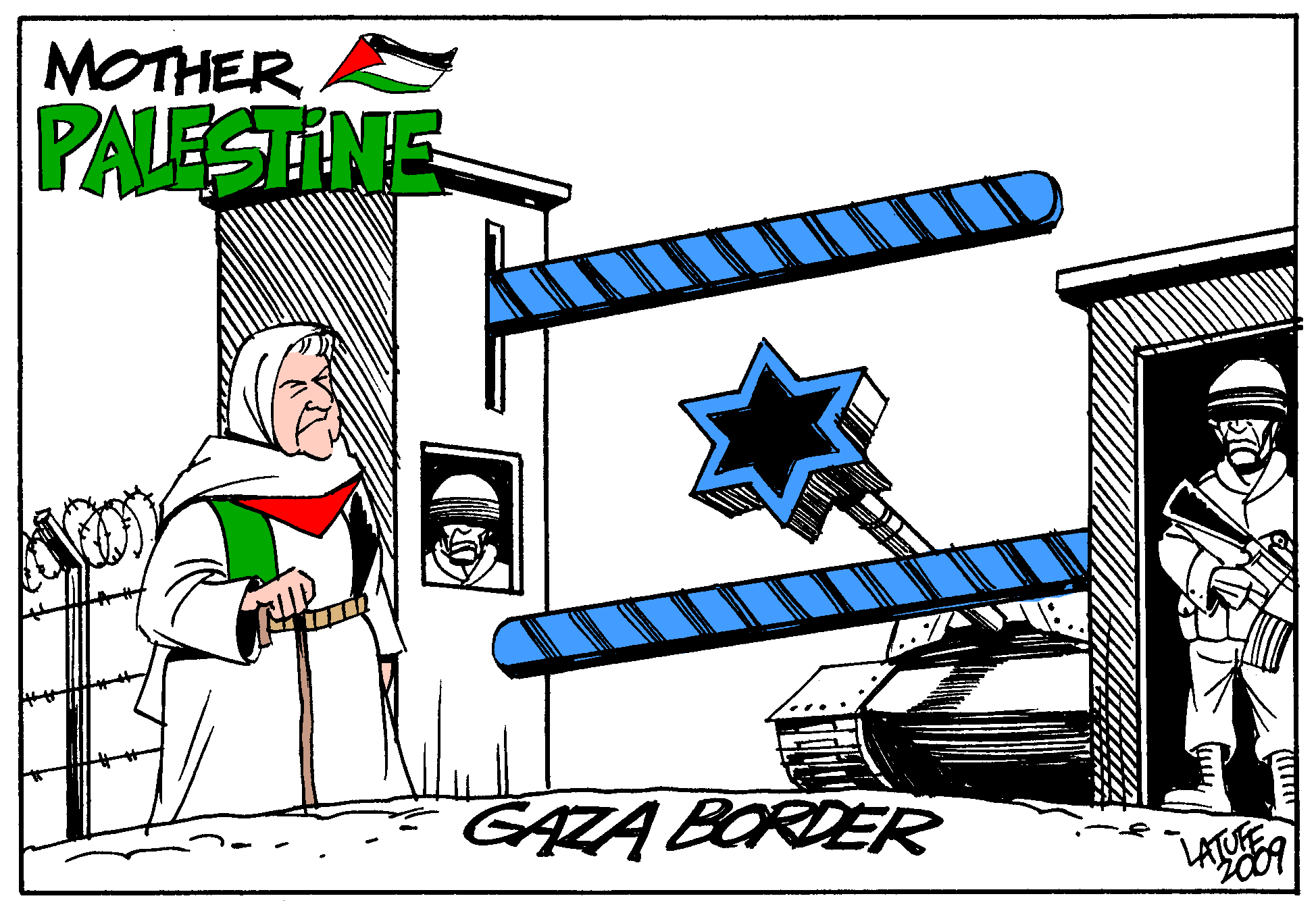 7 cartoons of Mother Palestine (by Latuff) : Indybay