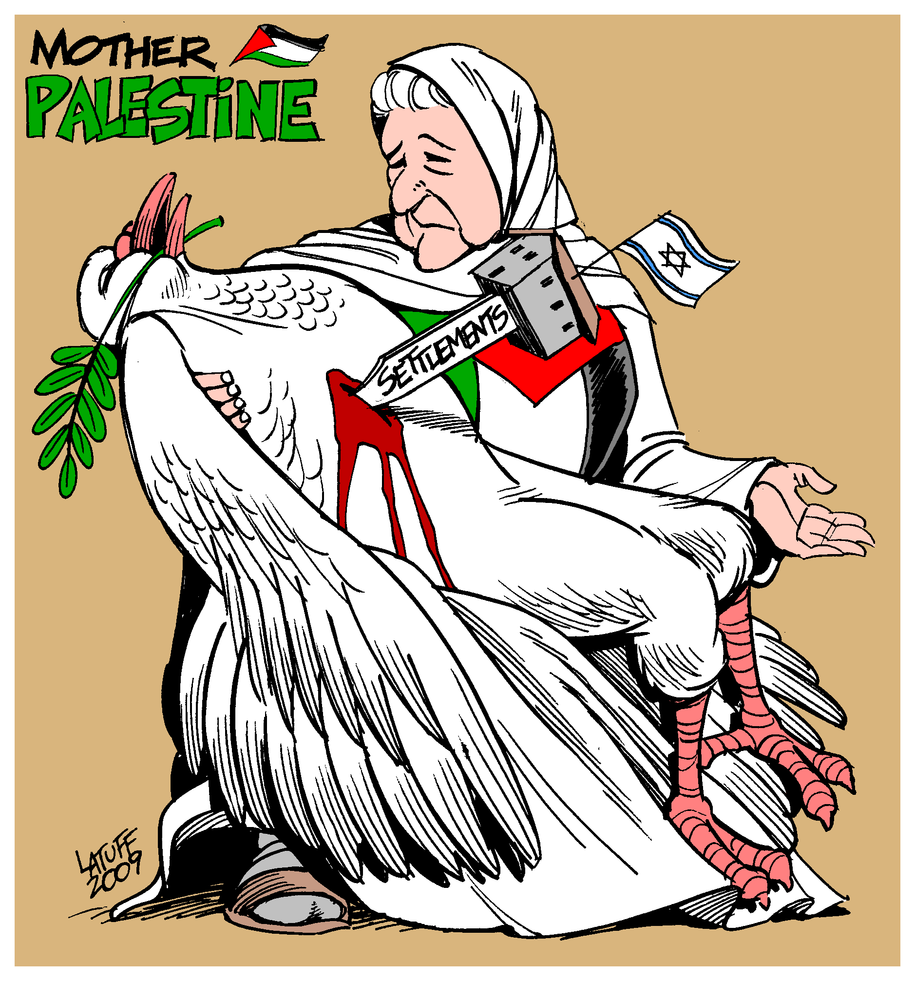 7 cartoons of Mother Palestine (by Latuff) : Indybay