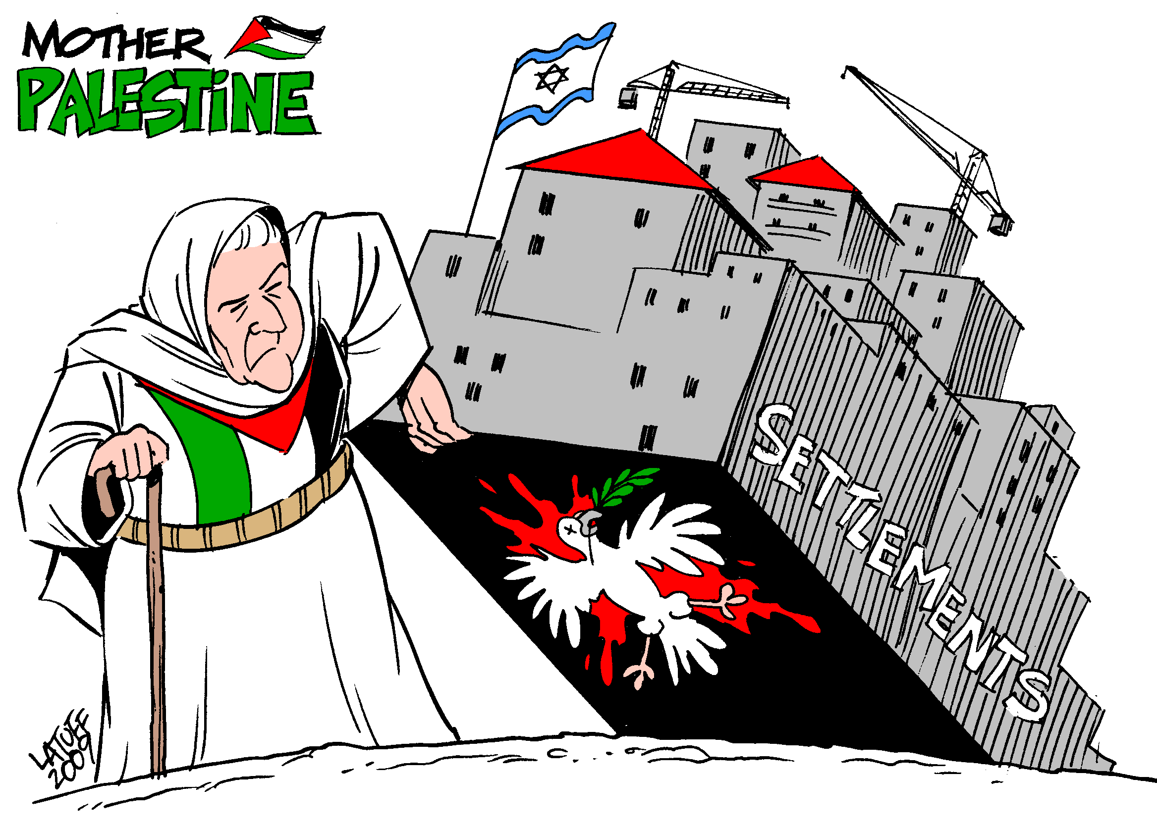 7 cartoons of Mother Palestine (by Latuff) : Indybay