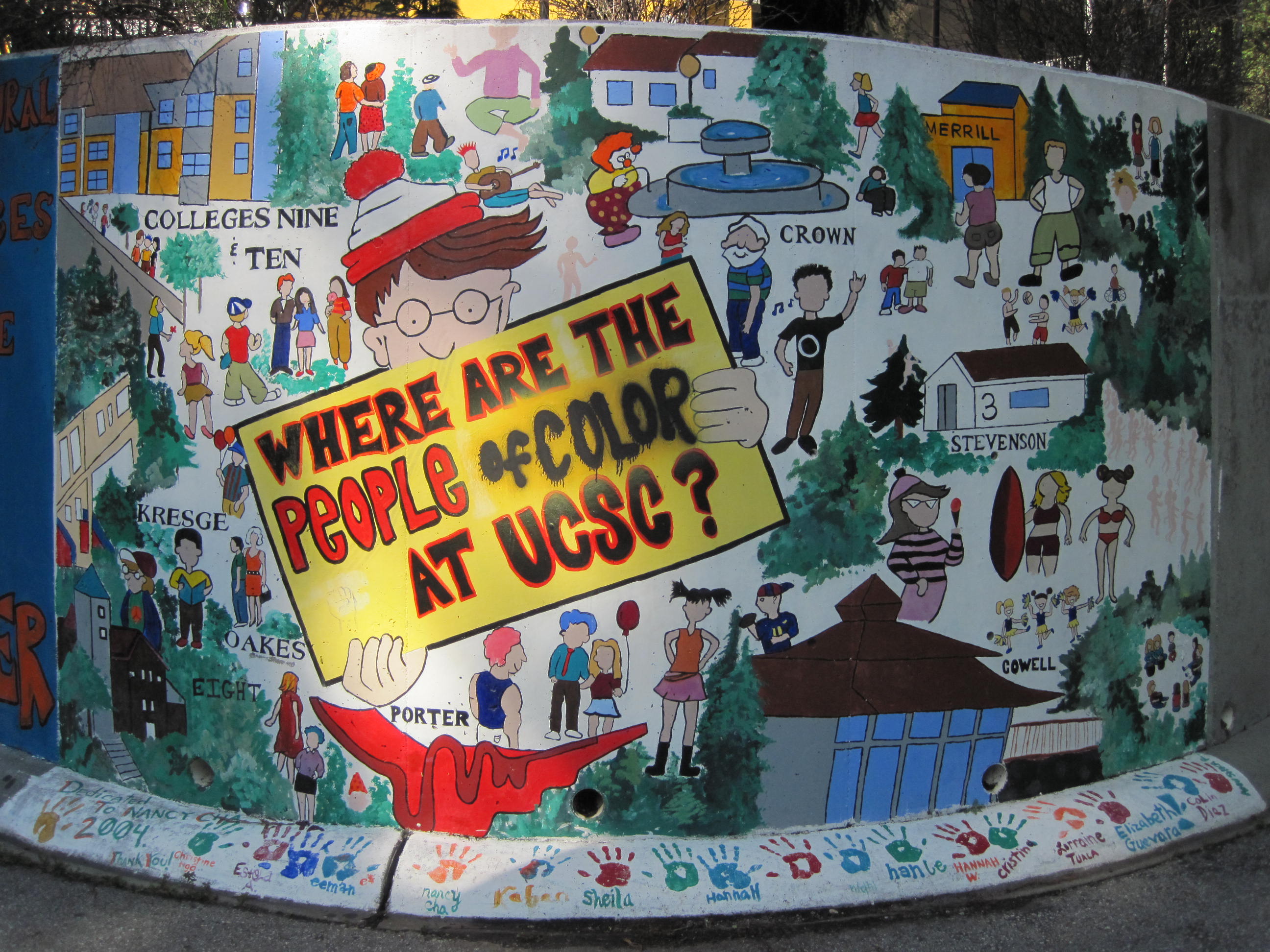 UCSC People of Color mural: Someone had to fix it… : Indybay