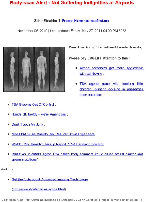 [Updated May 2011] Body-scan Alert - Not Suffering Indignities at ...