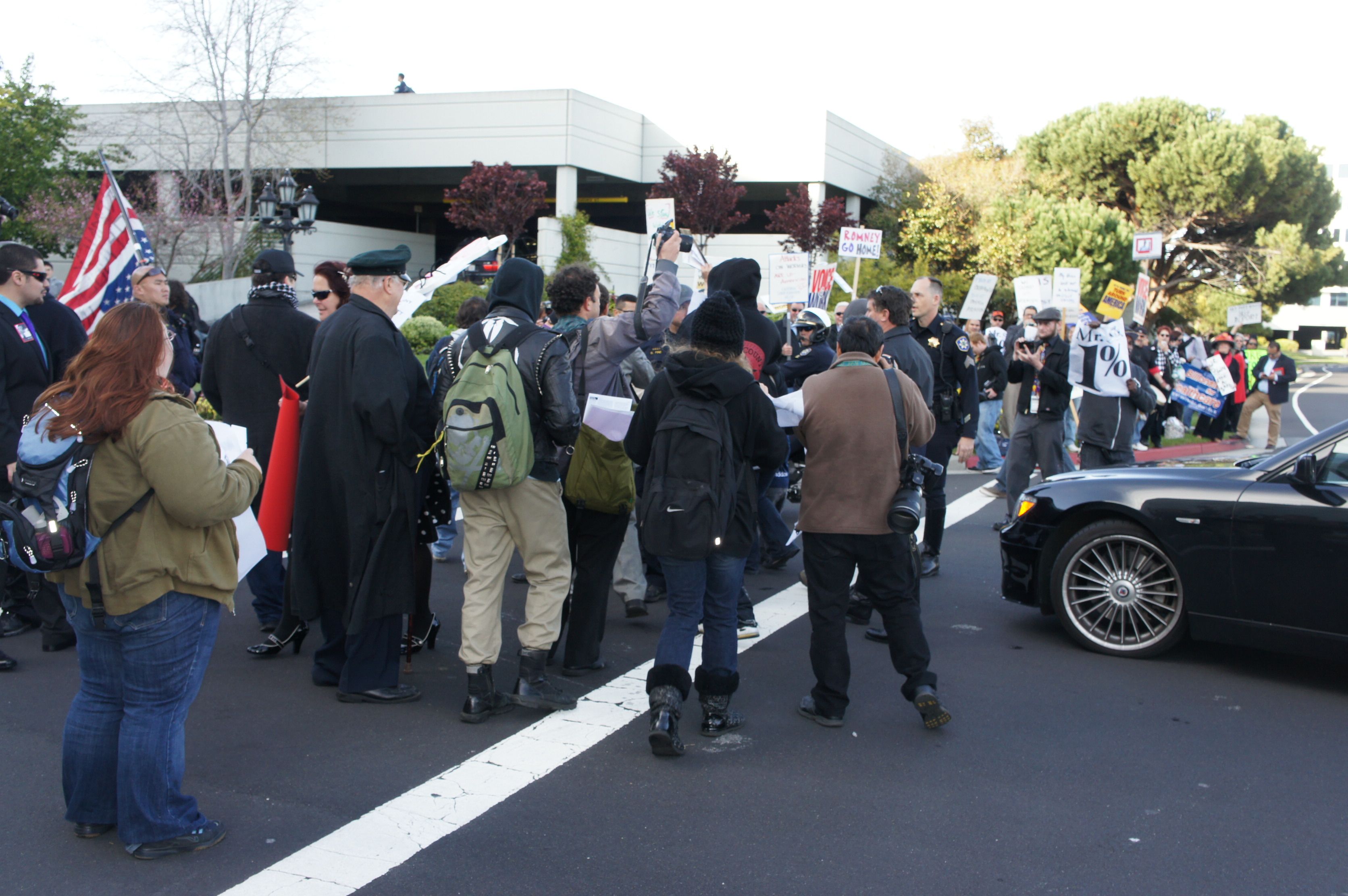 Occupy Oakland, Occupy Redwood City and Republican Spoofers Protest ...