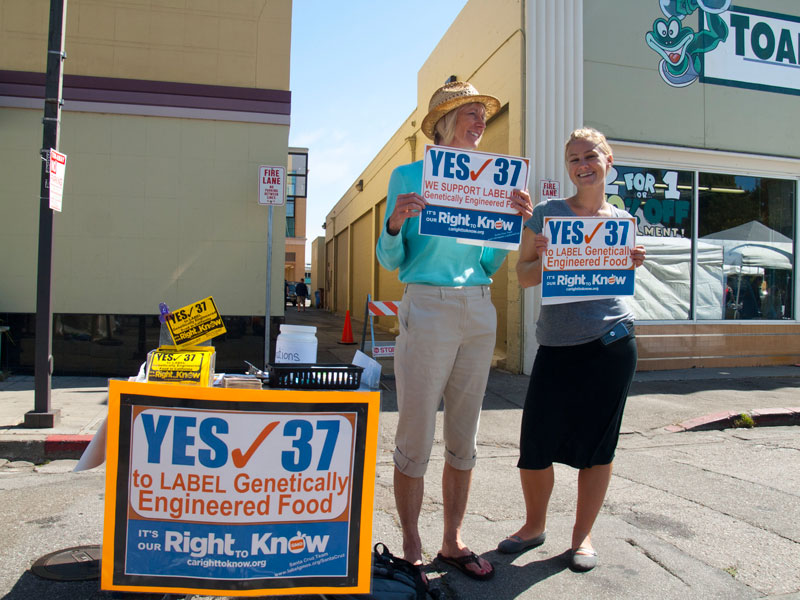 Outreach for Yes on Prop 37 to Label GMOs at Wellness Fair in Santa ...
