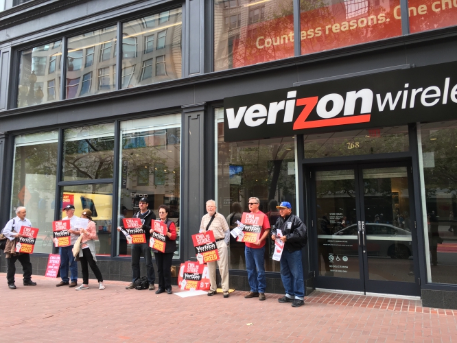 SF Solidarity Protest For Striking CWA-IBEW Verizon Workers On May 5 ...