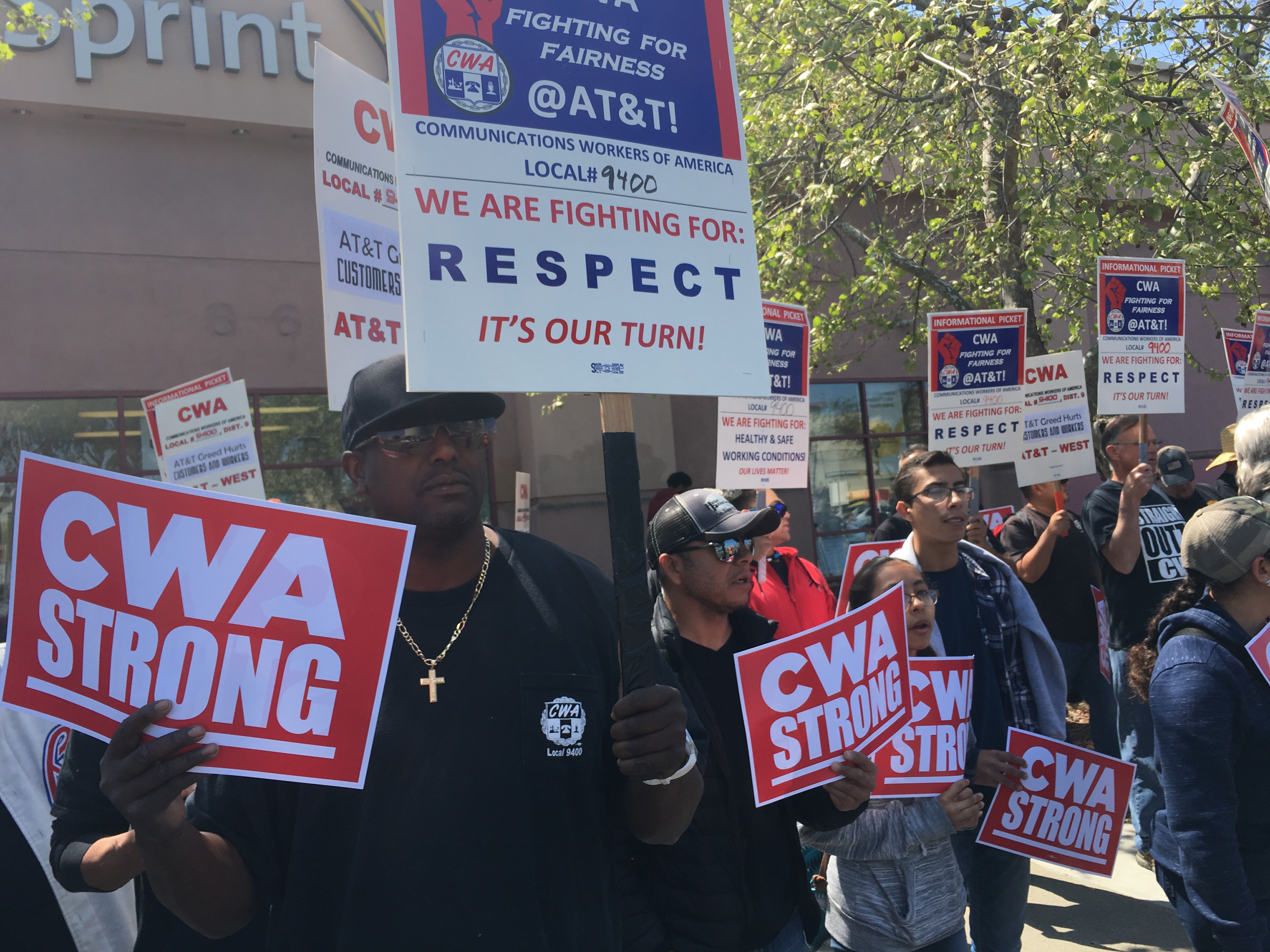 "This Is For The Working Class" CA CWA AT&T Workers Rally Against ...