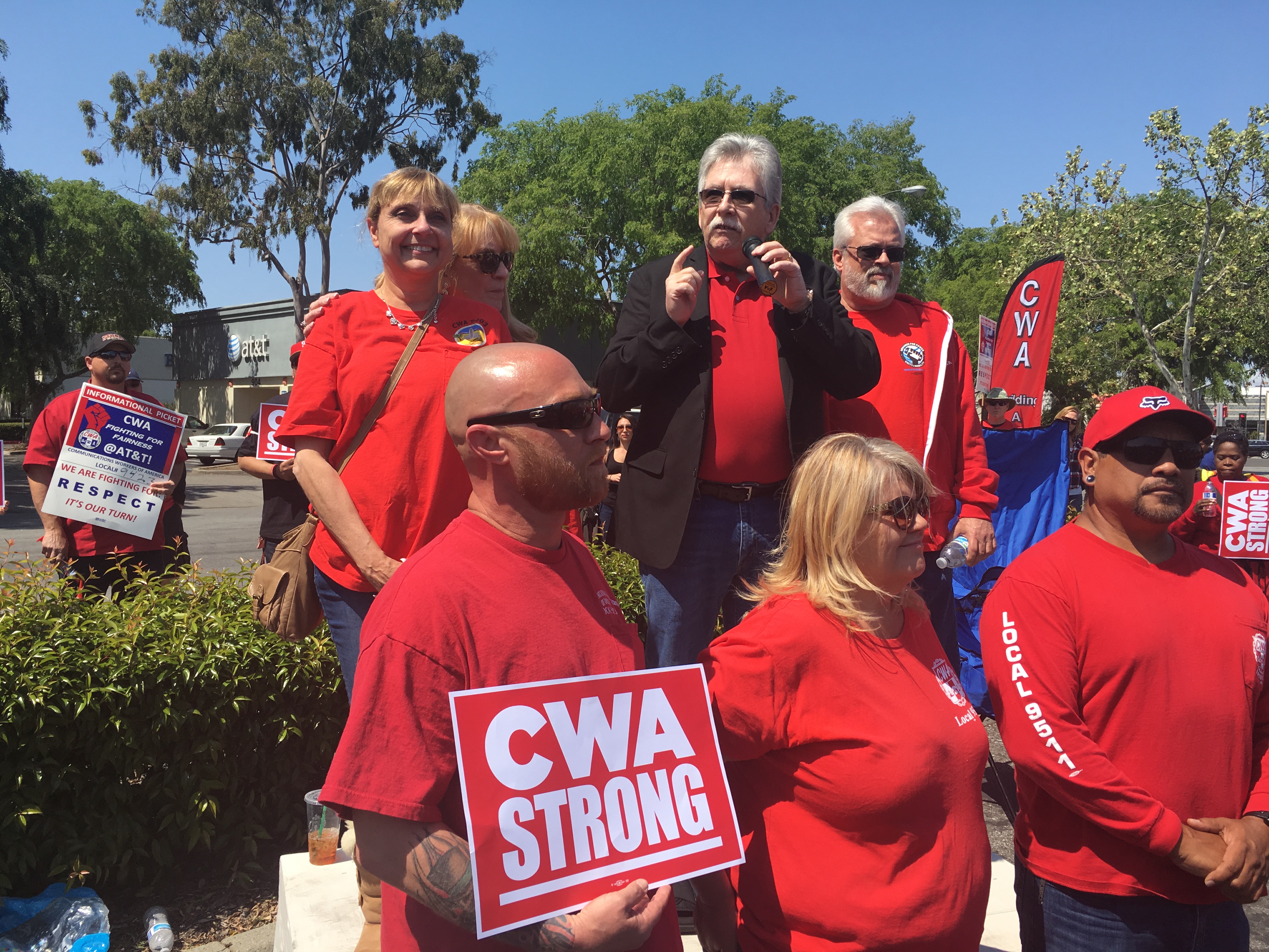 "This Is For The Working Class" CA CWA AT&T Workers Rally Against ...