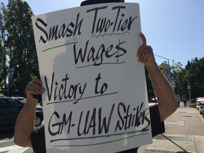 UAW GM Strikers Solidarity Action & Songs In San Leandro : Indybay