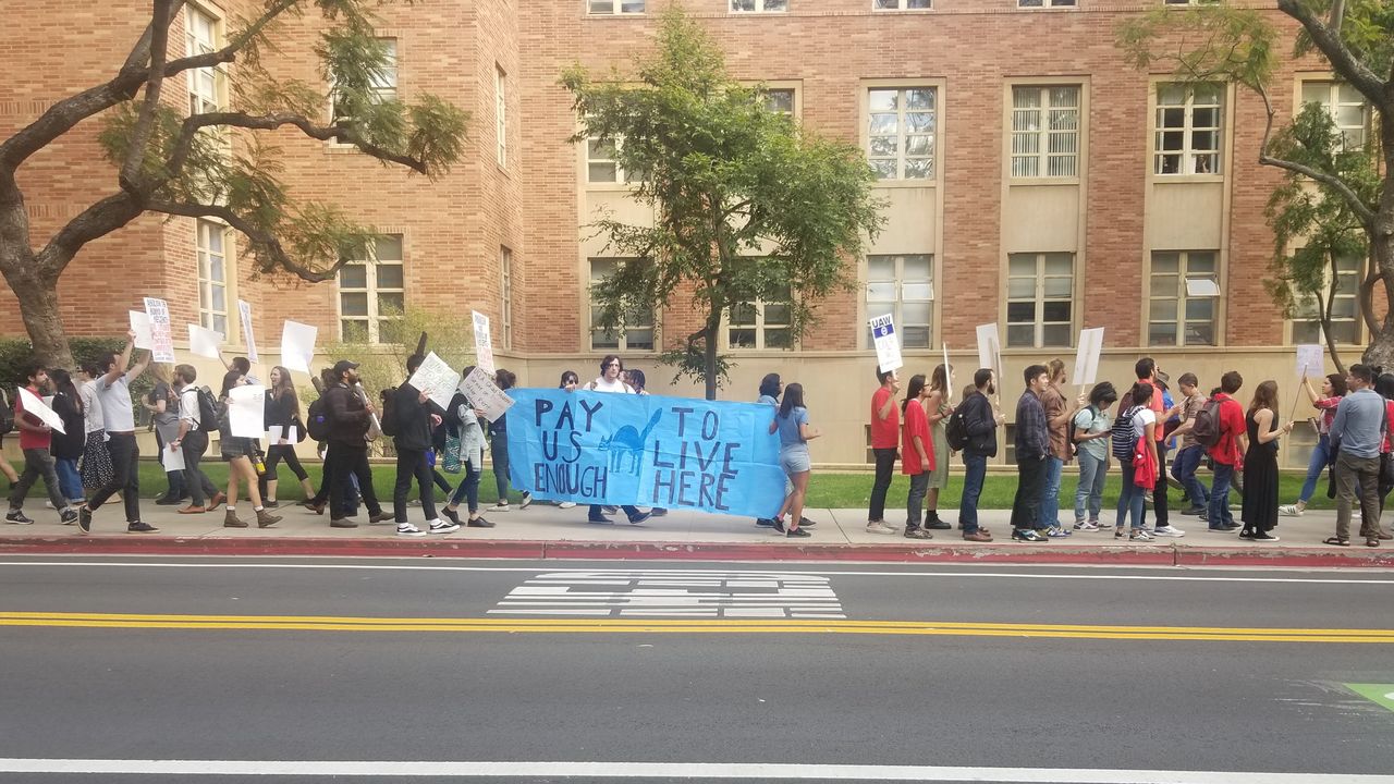 Demonstrations throughout California in support of wildcat strike by UC ...