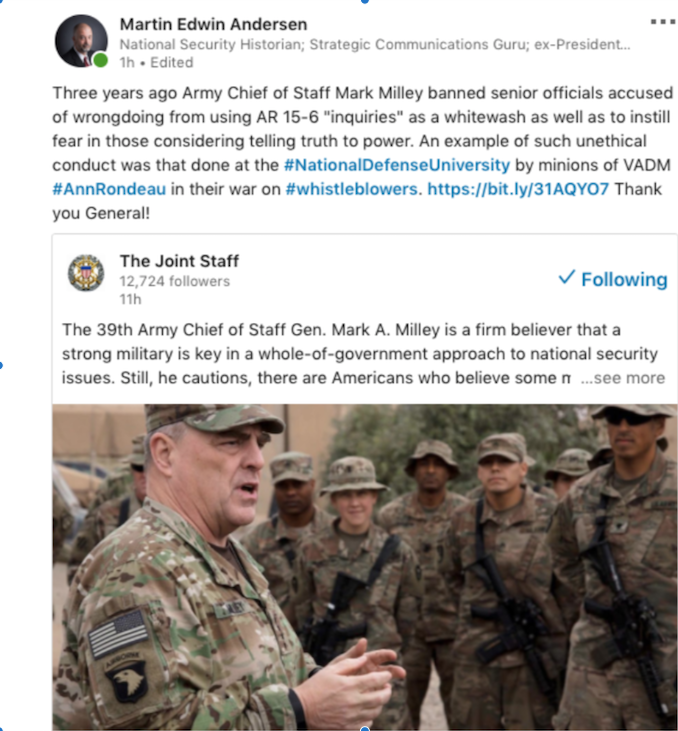 Academic search: Replacing vice ADM Ann E. Rondeau at the Naval ...