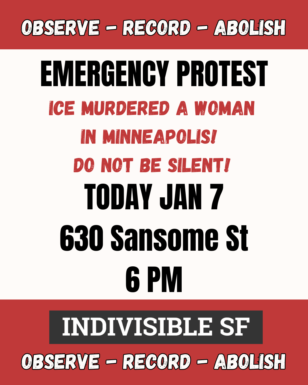 Emergency protest of the ICE murder in Minneapolis. : Indybay