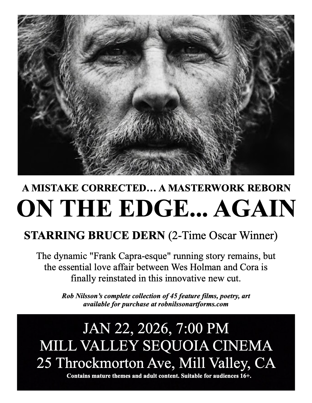 Rob Nilsson's new film "On The Edge... Again," with Bruce Dern and Pam ...
