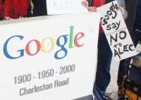 Protest at Google Headquarters Demands Google Withdraw from ALEC : Indybay
